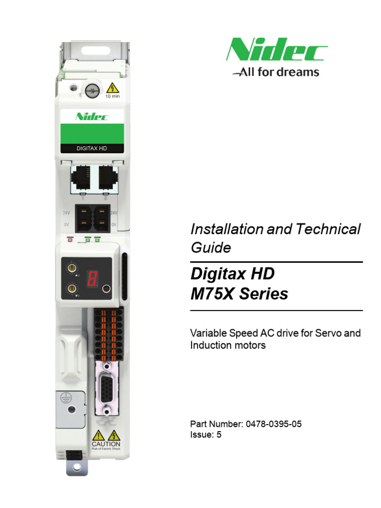 Digitax HD m75 Series | PDF | Electric Motor | Power Inverter