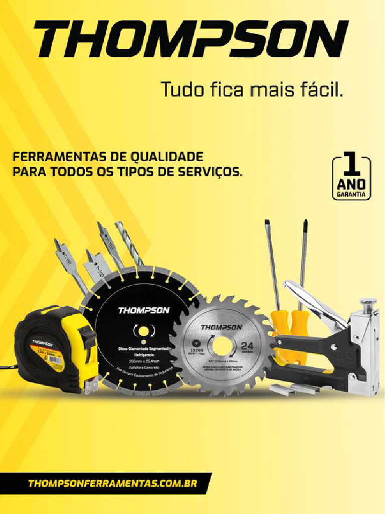 Catalogo Thompson 2024 Digital Compactado | PDF | Equipamento | Carpintaria