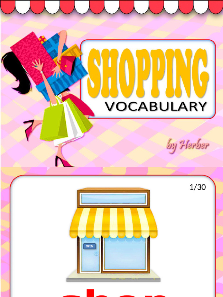 2MS Shopping Flashcards Fun Activities Games Picture Dictionary | PDF