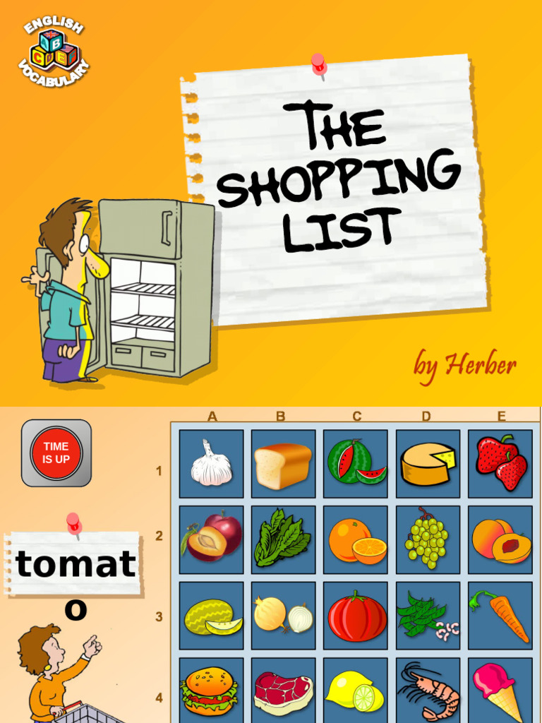 Shopping List Ppt Fun Activities Games Games 40679 | PDF