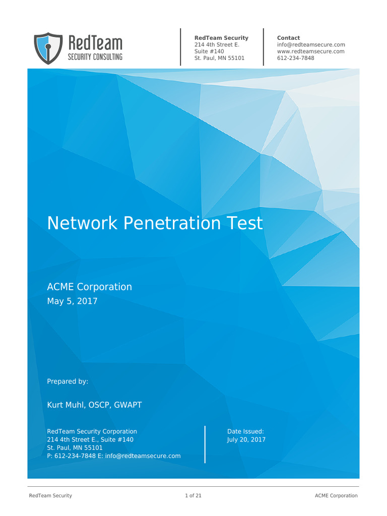 Sample Report Network Penetration Test | PDF | Domain Name System ... Sample Report Network Penetration Test | PDF | Domain Name System ...