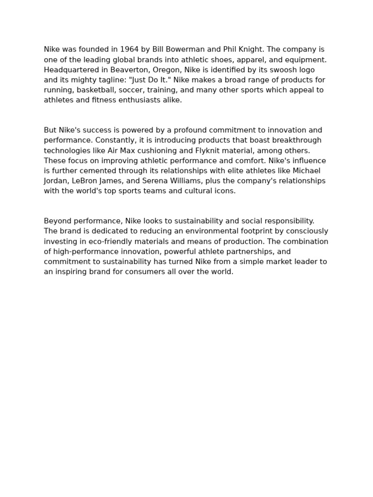 Nike Description | PDF