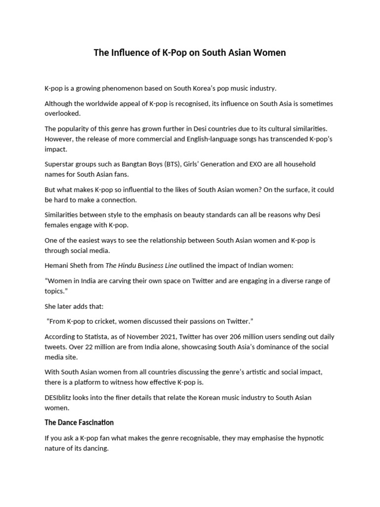 The Influence of K | PDF | Dances