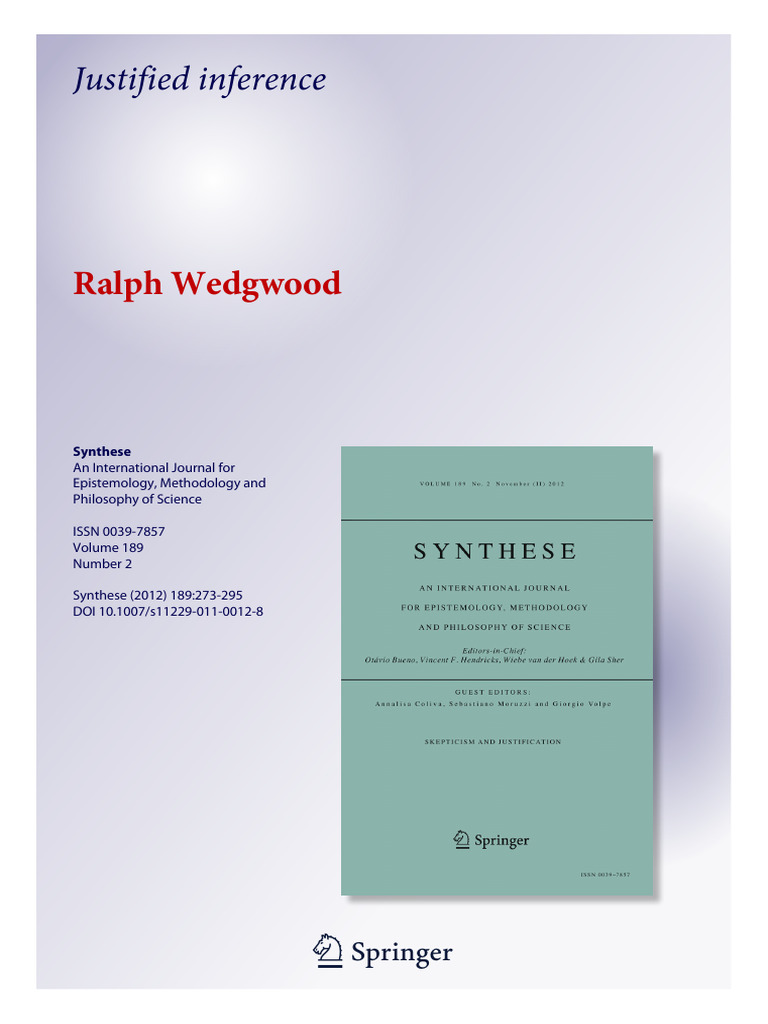 Justified Inference | PDF | Rationality | Argument