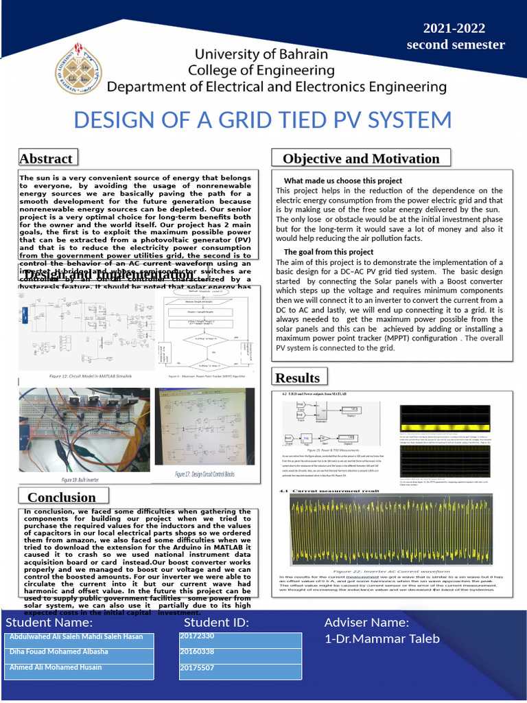 PV Poster 2021-2022 1 | PDF | Photovoltaics | Power Inverter