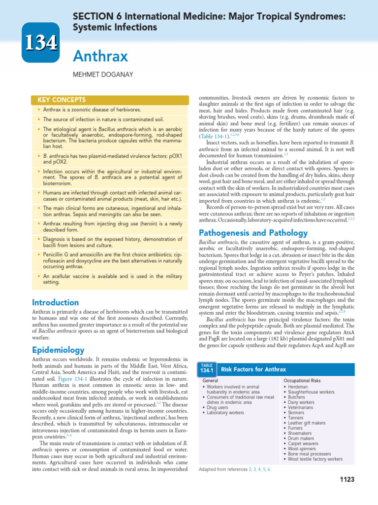 Infectious Diseases Anthrax | PDF | Anthrax | Diseases And Disorders