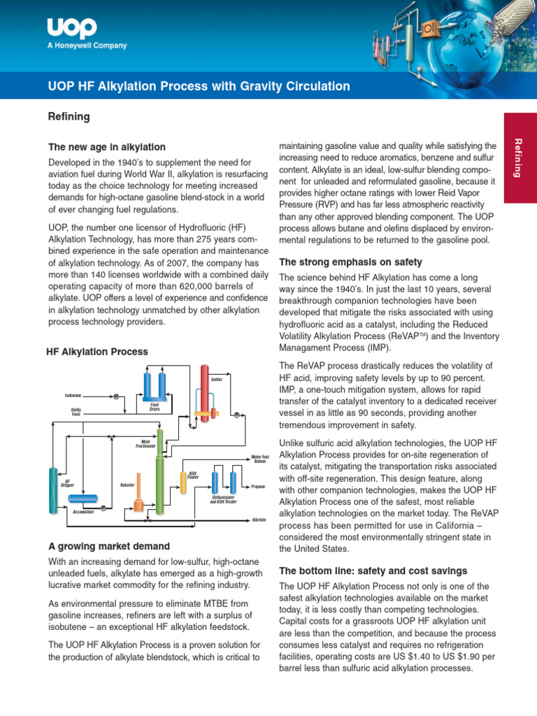 HF_Alky_Gravity_Circulation | PDF | Gasoline | Chemical Process Engineering