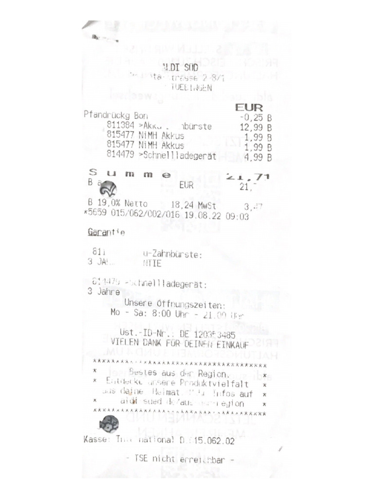 Pfandrückg Bon | PDF