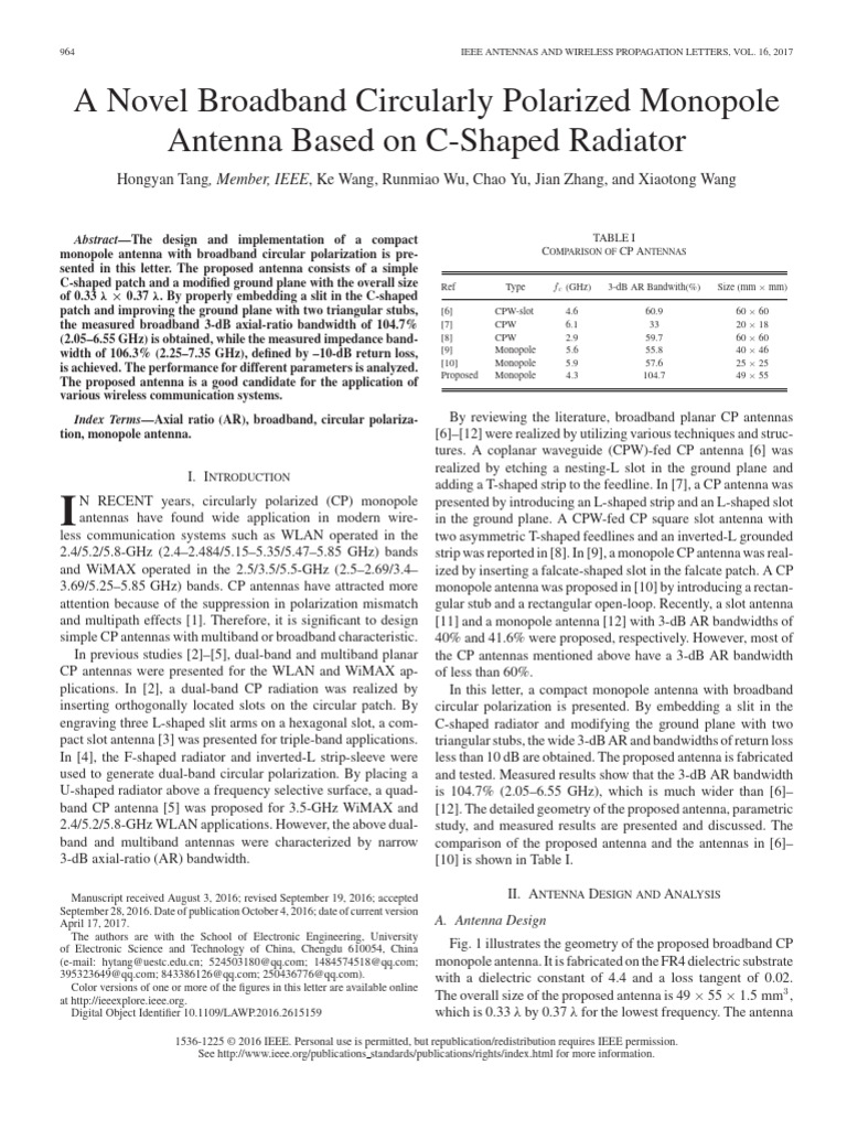 A Novel Broadband Circularly Polarized Monopole Antenna Based On C ...