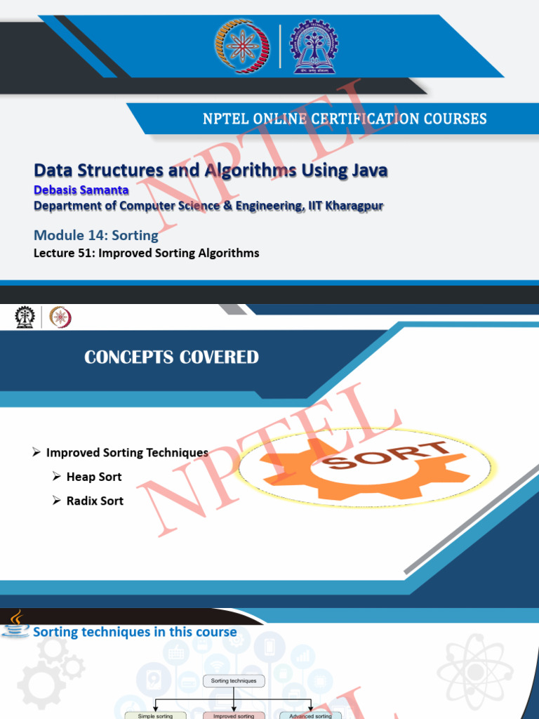 Week 11 Lec 51-55 With Watermarking | PDF | Computer Programming | Algorithms