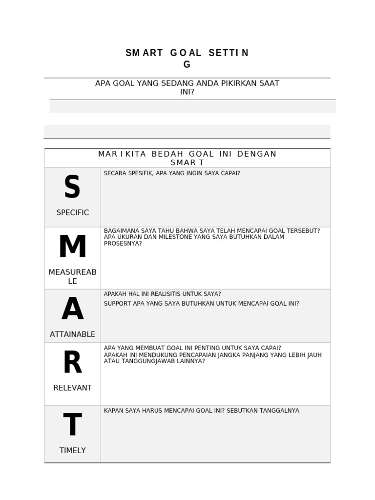 Panduan SMART untuk Mencapai Goal | PDF