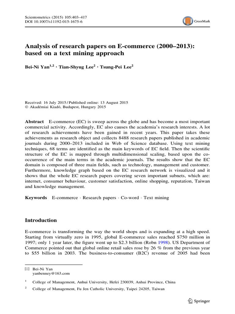 E-commerce Research Analysis (2000-2013) | PDF | Online Shopping | E ...