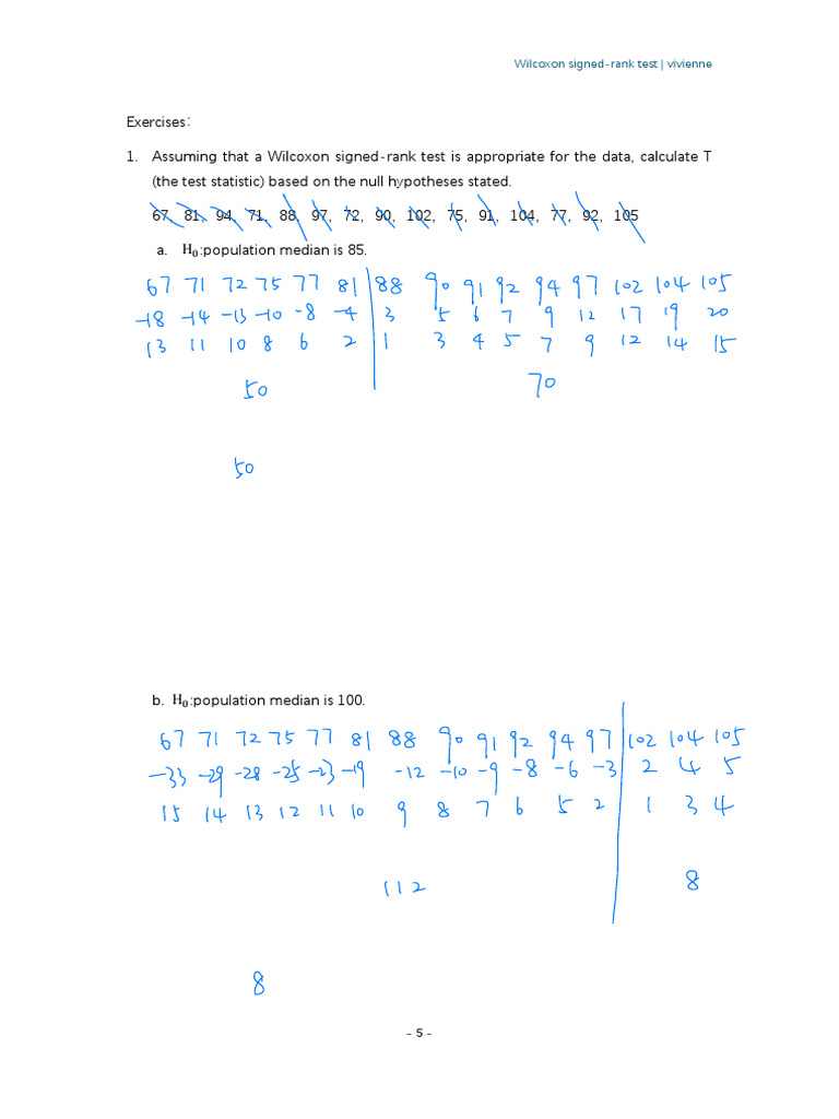 Wilcoxon Signed-Rank Test | PDF | Methodology | Scientific Method