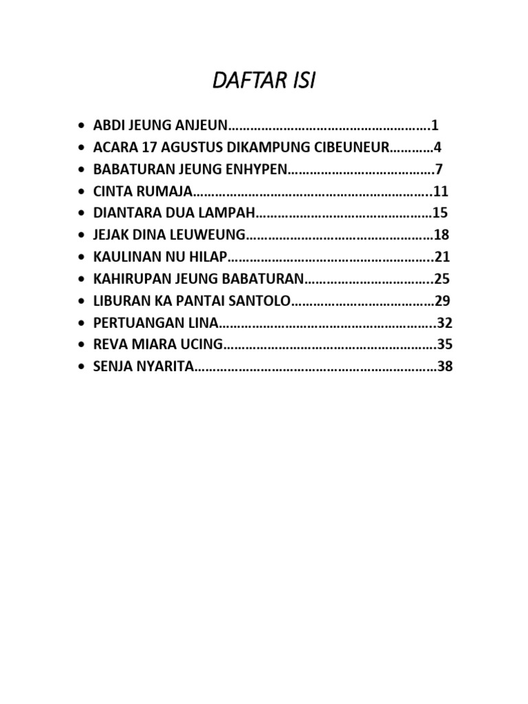 Daftar Isi | PDF