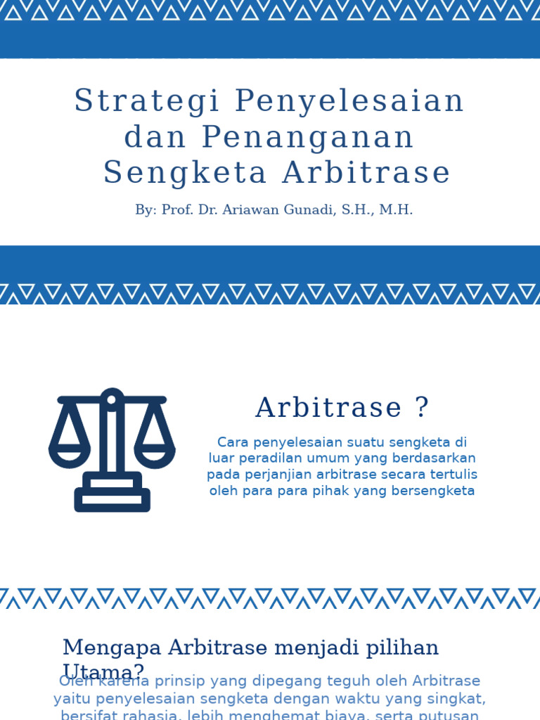 Strategi Penyelesaian Dan Penanganan Sengketa Arbitrase & Contoh Kasus ...