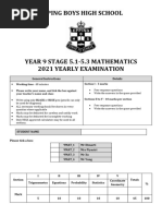 Stage 2 Maths Test A Questions | PDF | Mathematics
