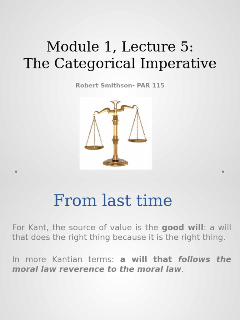 Understanding Kant's Categorical Imperative | PDF | Immanuel Kant ...