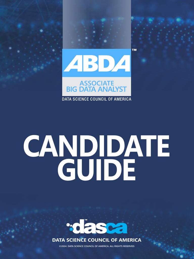 DASCA ABDA™ Candidate Guide | PDF | Analytics | Big Data
