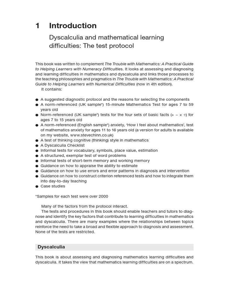More Trouble With Maths A Complete Manual To Ident... - (Chapter 1 ...