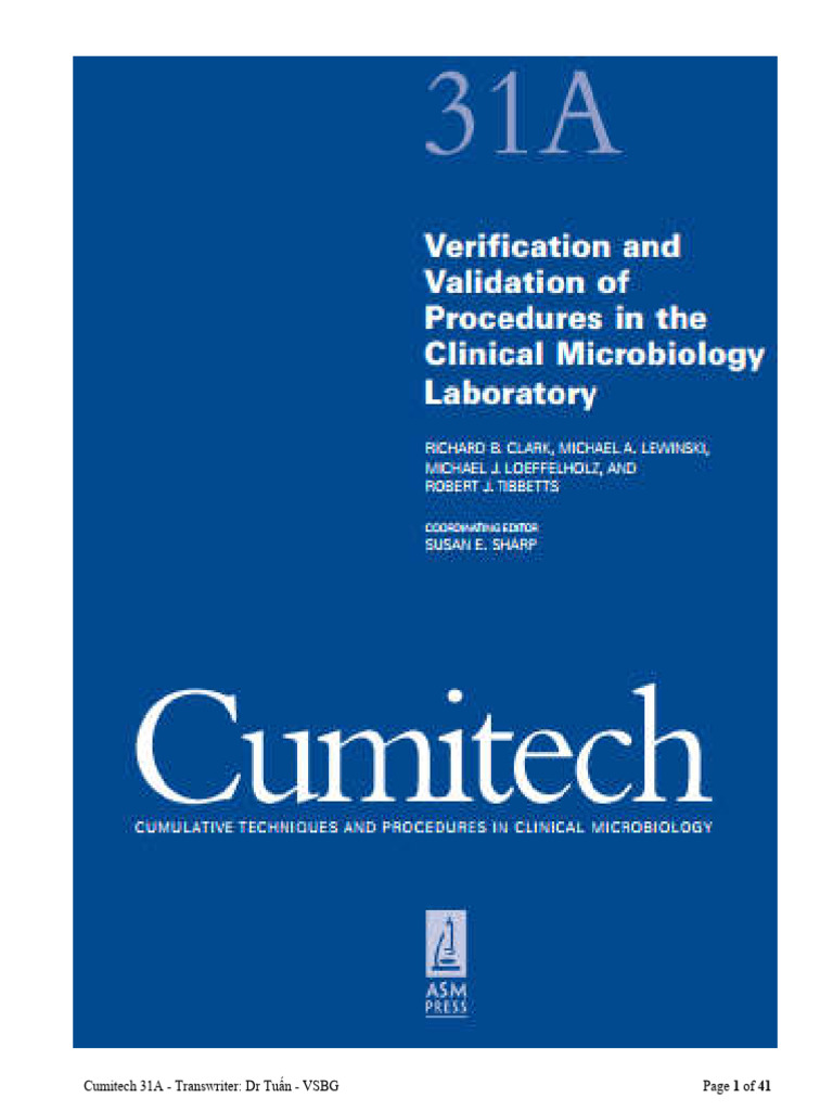 Cumitech 31A Vietsub | PDF