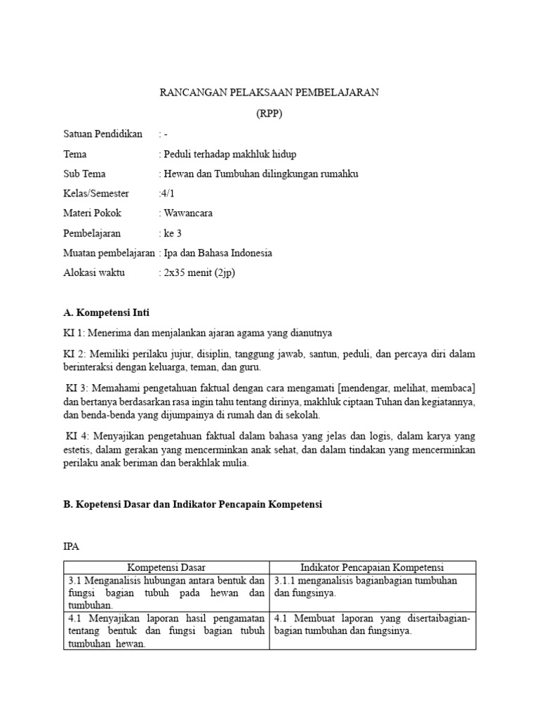 RPP Amanda Kasih Lestari | PDF