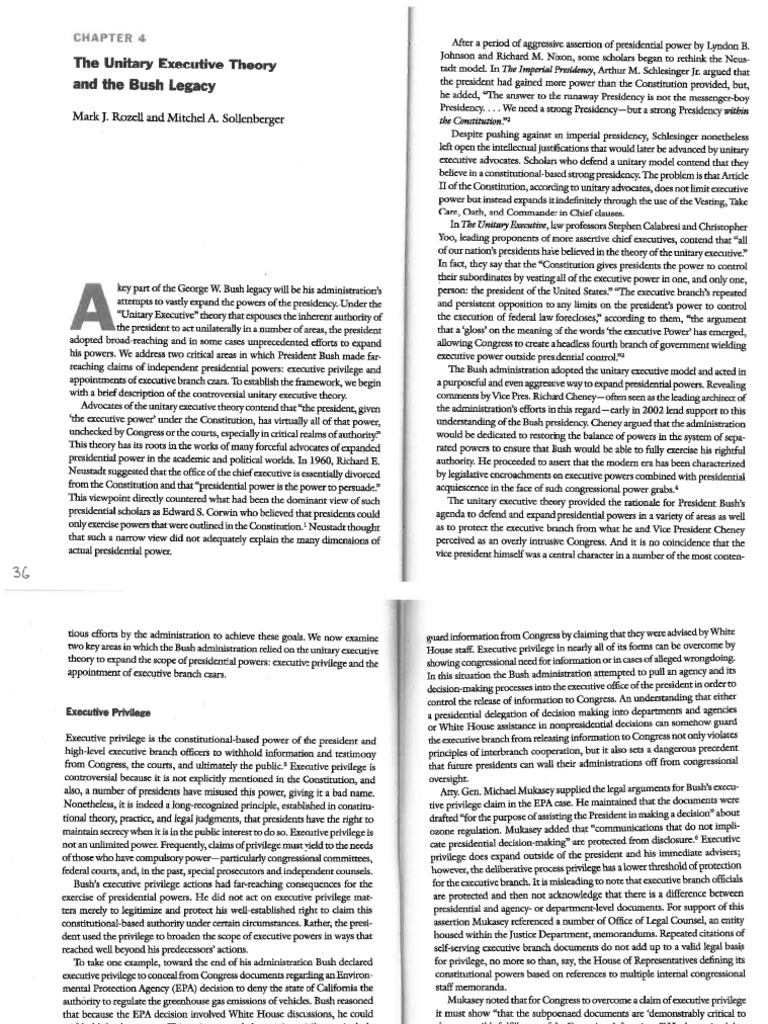 Rozell and Sollenberger UE and Bush Legacy Chapter 2013 | PDF