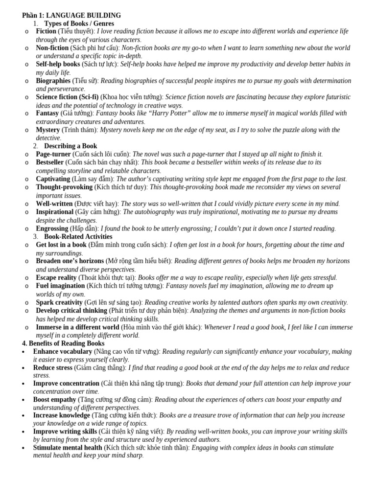 READING BOOKS B1 | PDF