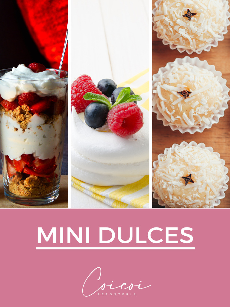 Recetas de Mini Dulces Variados | PDF | Galleta | lactoso