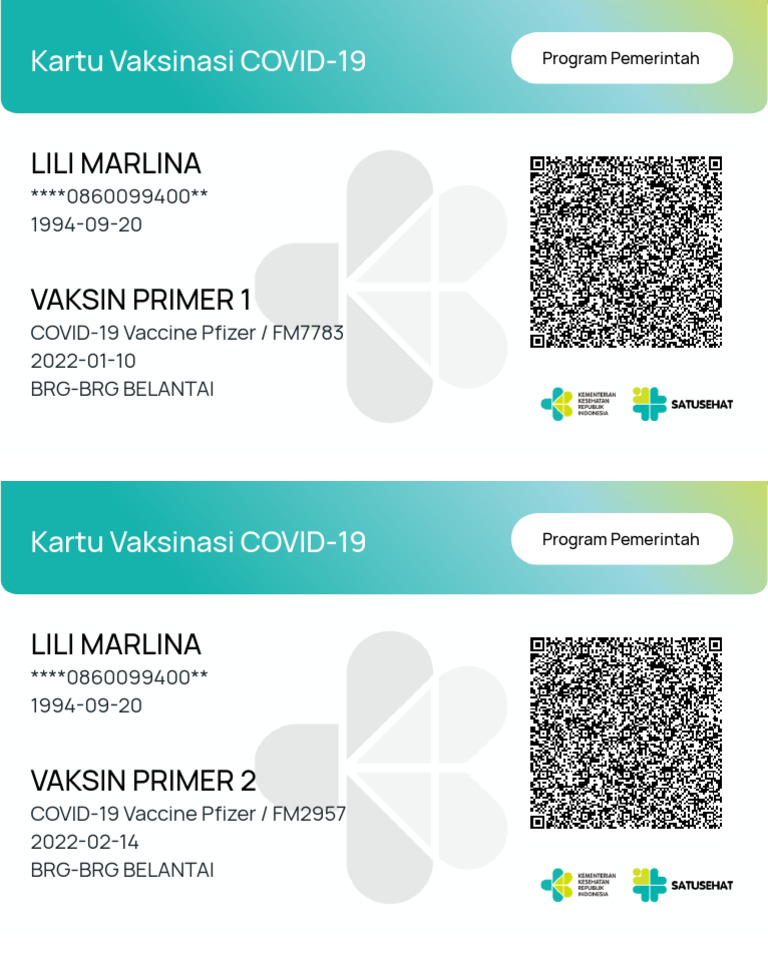 sertifikat vaksin | PDF