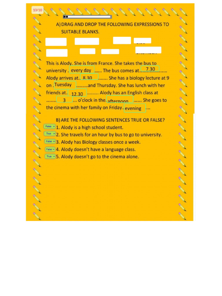Simple Present Tense Listening | PDF