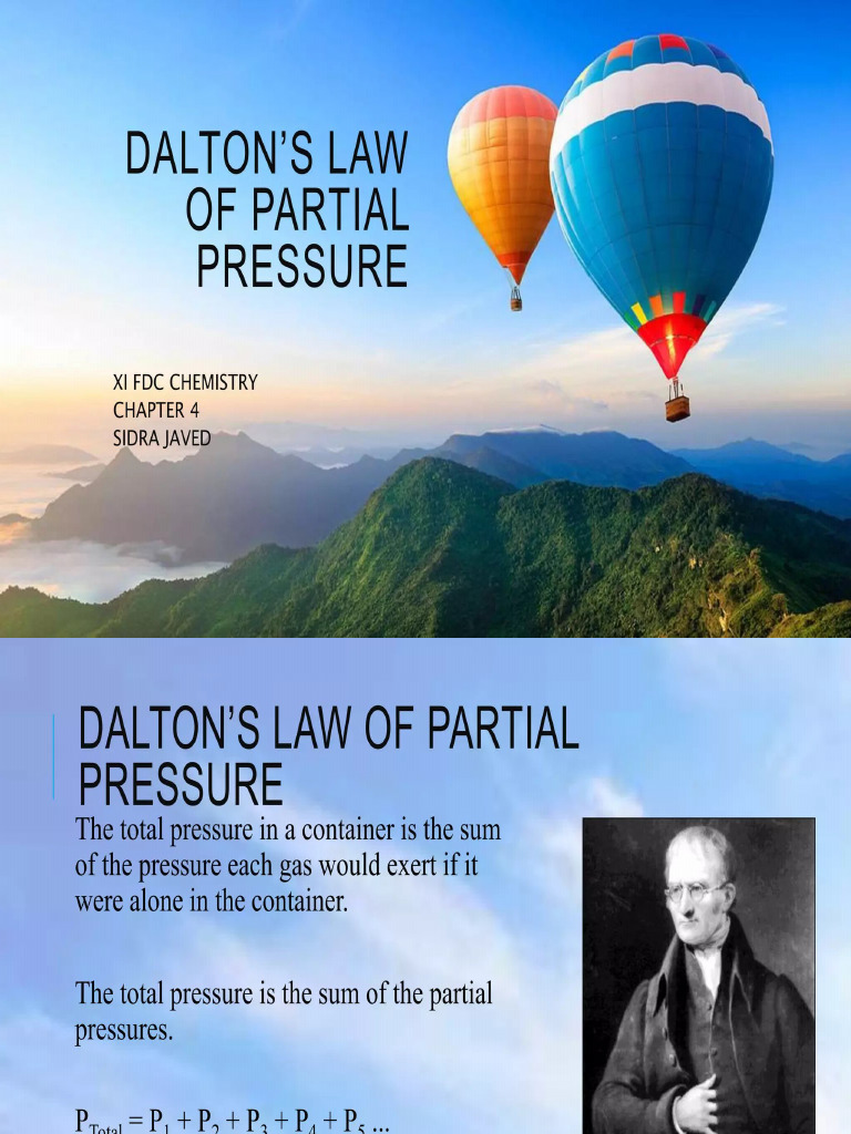 2 Daltons Law of Partial Pressure | PDF