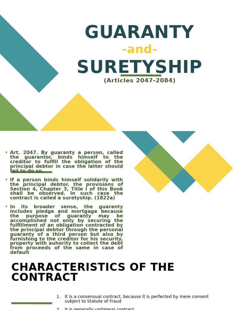 GUARANTY | PDF | Guarantee | Surety