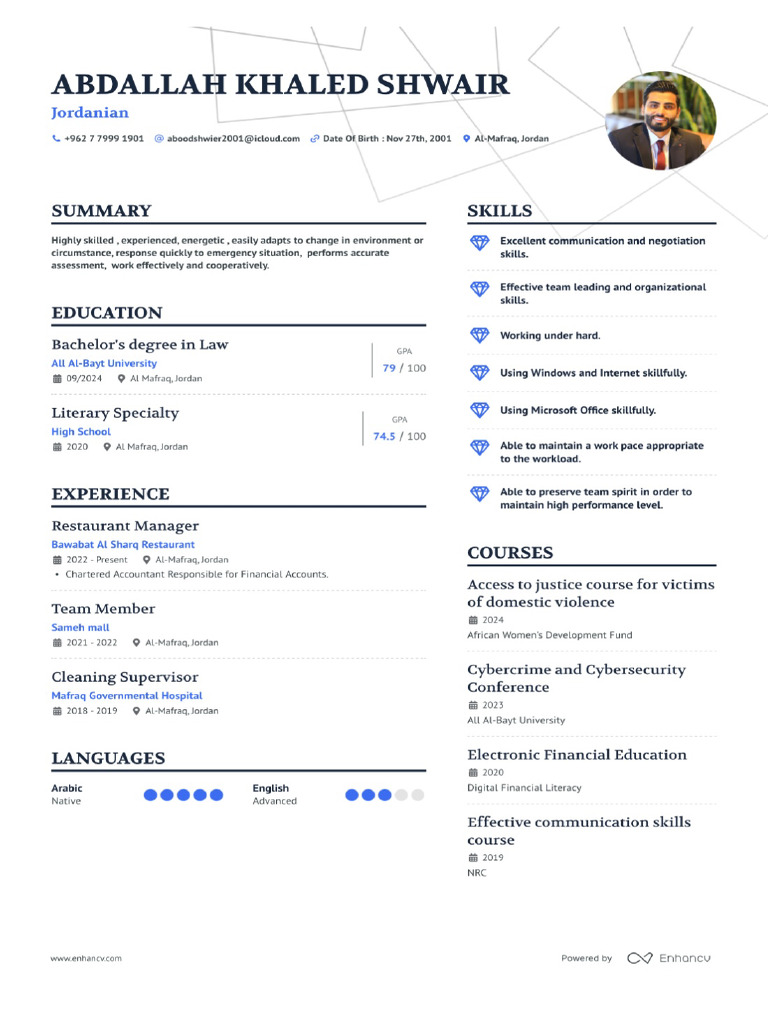 Abdallah CV 3 | PDF