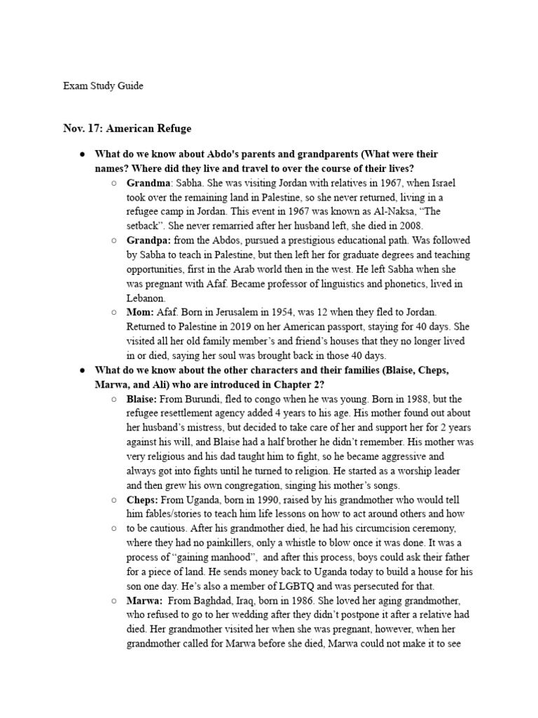 IDST Exam Study Guide | PDF | Refugee | Afghanistan