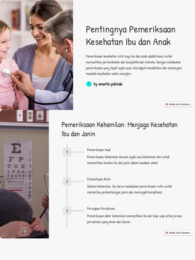 Pentingnya-Pemeriksaan-Kesehatan-Ibu-dan-Anak | PDF