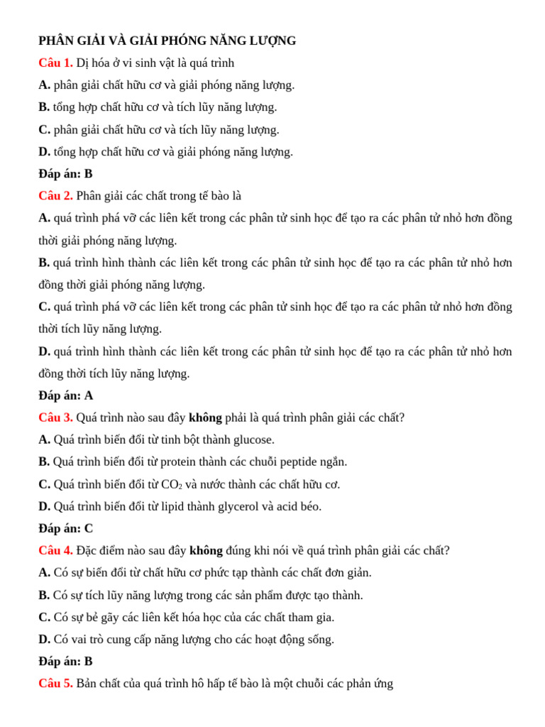 4 Phân Gi I Và Gi I Phóng Năng Lư NG | PDF