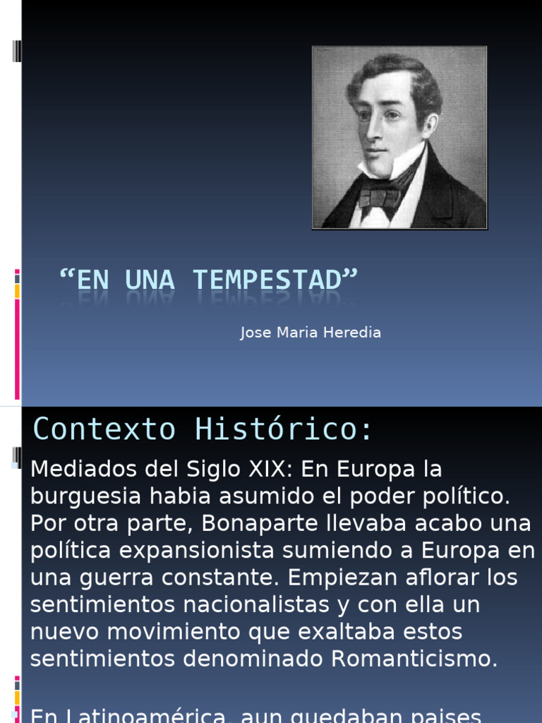 Heredia - en Una Tempestad | PDF | Romanticismo | Poesía