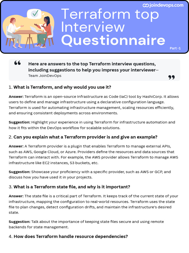 Terraform Top Interview Questions - Part 1 - JoinDevops | PDF | Version Control | Information ...