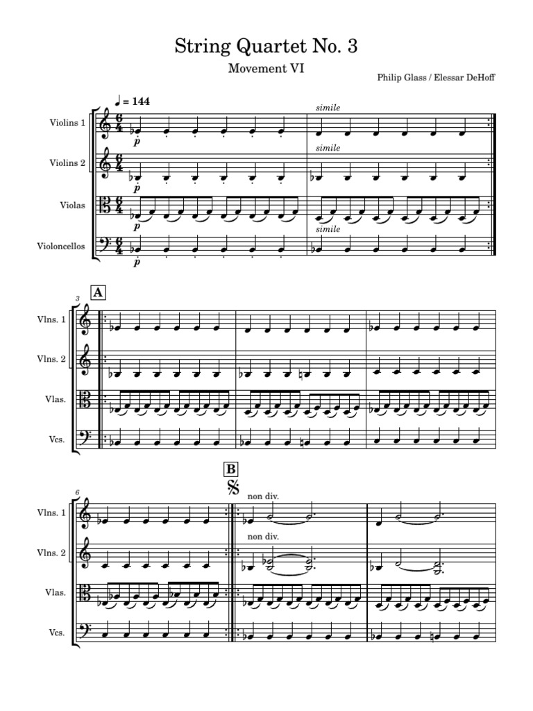 Mishima Quartet 3.6-Score - and - Parts | PDF | Musical Compositions ...