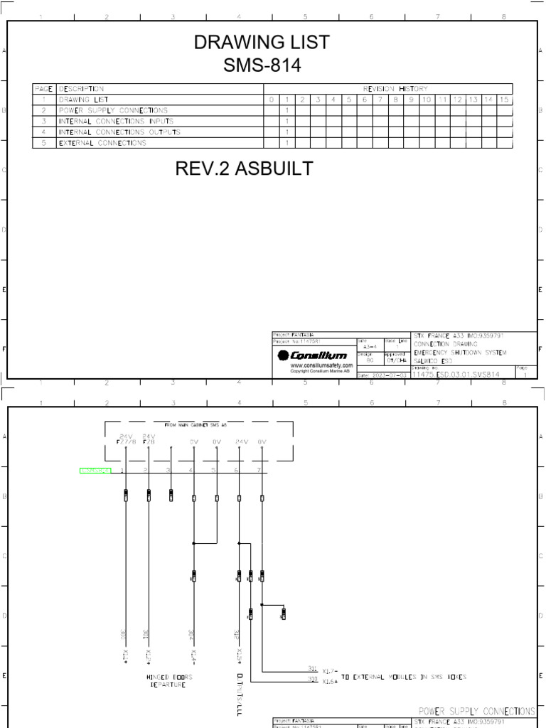 11475R1.ESD.03.01.SMS814 - Connection Drawing Rev.2 | PDF