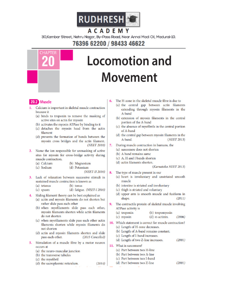 Locomotion Test 2 | PDF