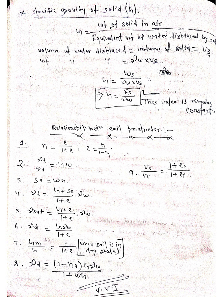 Formula of Soil Parameters | PDF