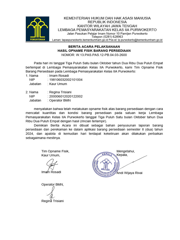 Ba Opname Fisik Transisi | PDF