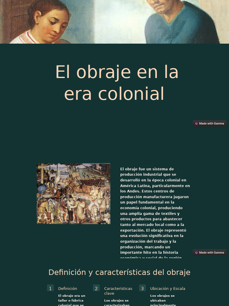 El Obraje en La Era Colonial | PDF | Textiles | Fábrica