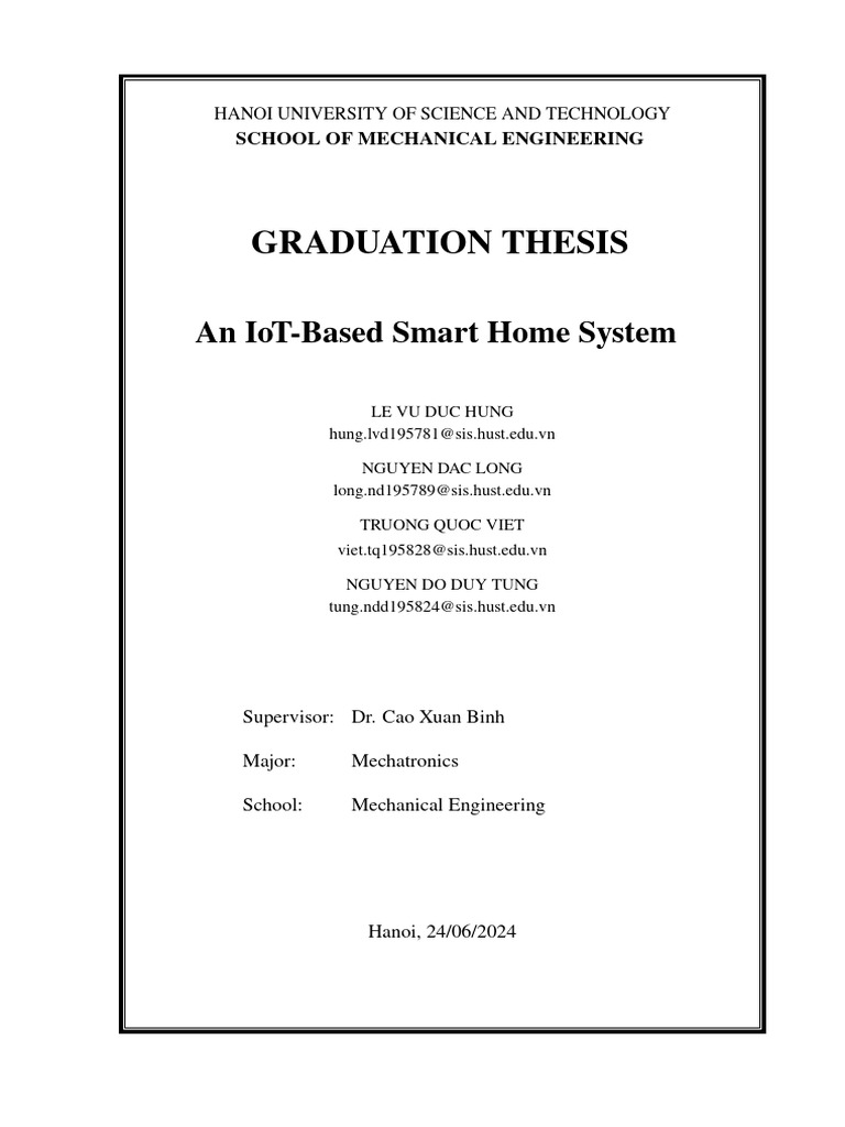 Graduation Thesis Report - Smart Home | PDF | Transport Layer Security ...