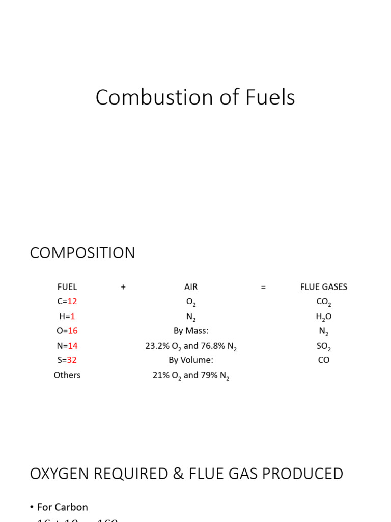 Fuel Combustion Analysis and Calculations | PDF | Combustion | Fuels