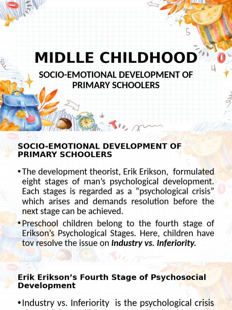 Middle Childhood Socio Emotional | PDF | Parenting | Psychology