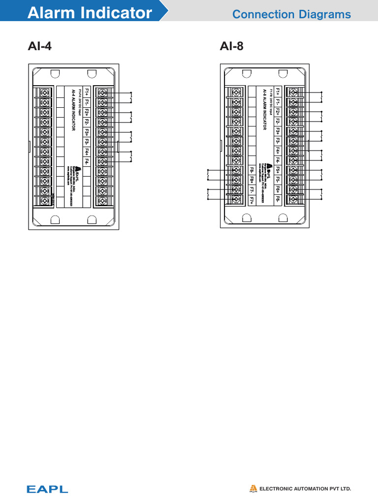 EAPL - Connection Diagrams - Alarm Indicator | PDF