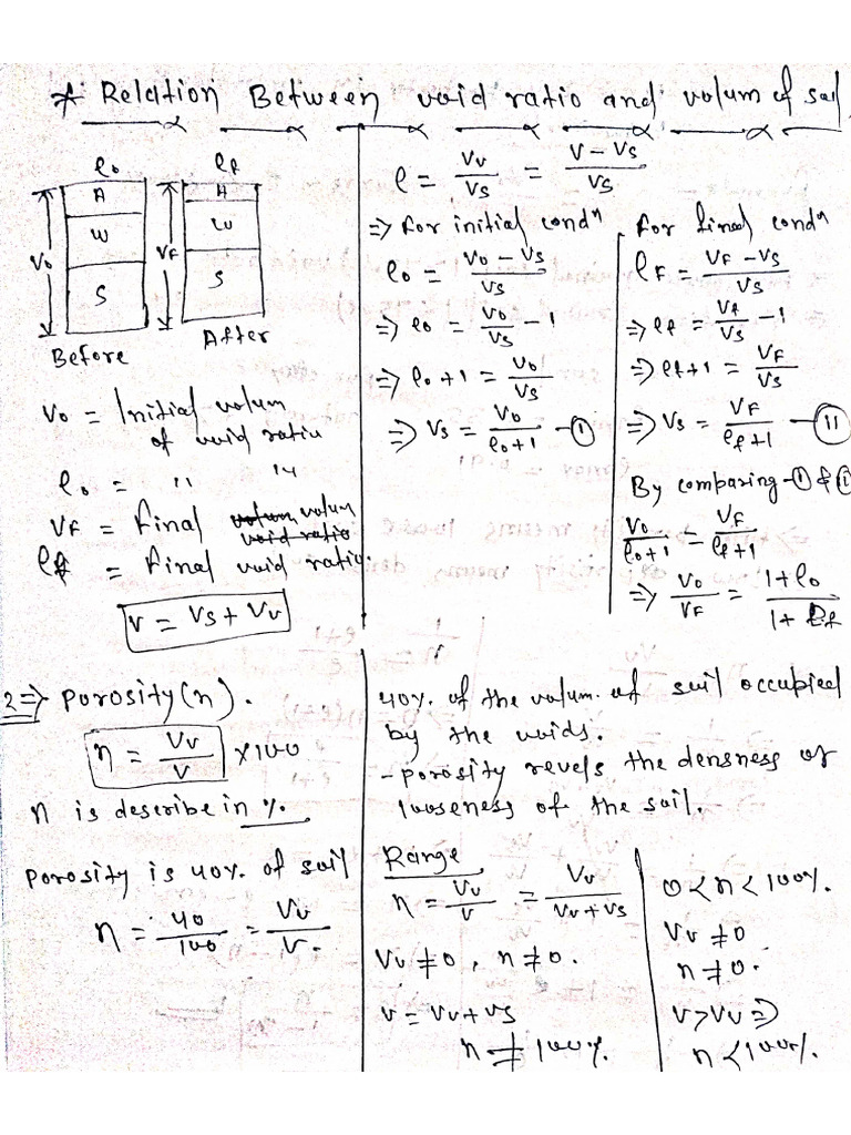 Void Ratio and Volume | PDF