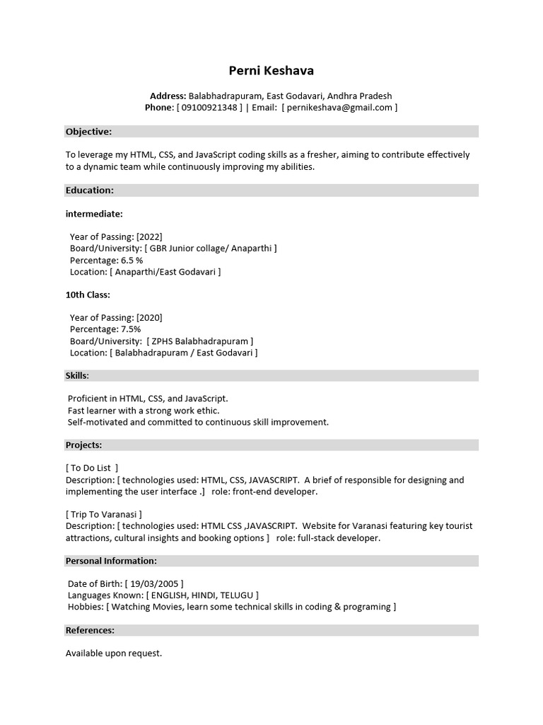 Keshava ATS Resume | PDF